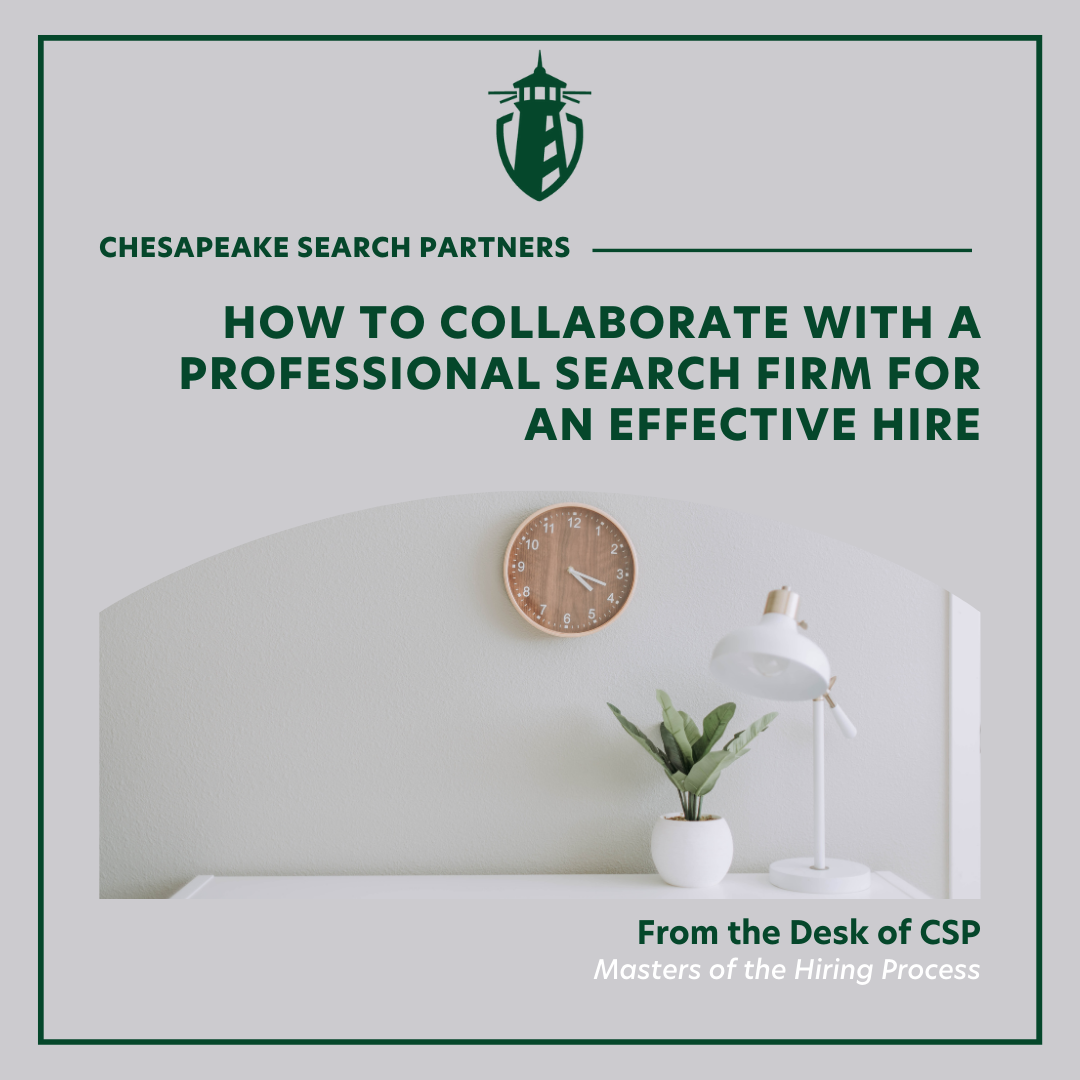 Collaborate with a Professional Search Firm for an Effective Hire